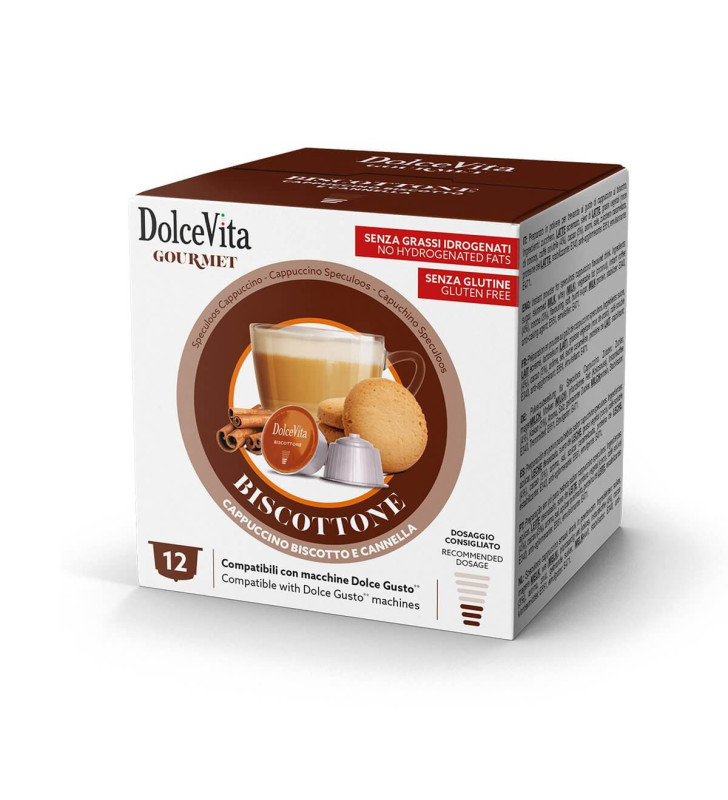 Dolce Vita Biscottino, përzierje kompatibile me Nescafè® Dolce Gusto ...